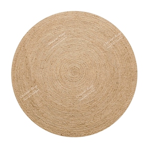 Indian Handmade Natural Round Jute Rug Bedside Round Rug Circle Rug New ...