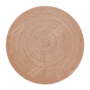 Indian Handmade Solid Jute Braided Round Rug for Home Decor - Etsy