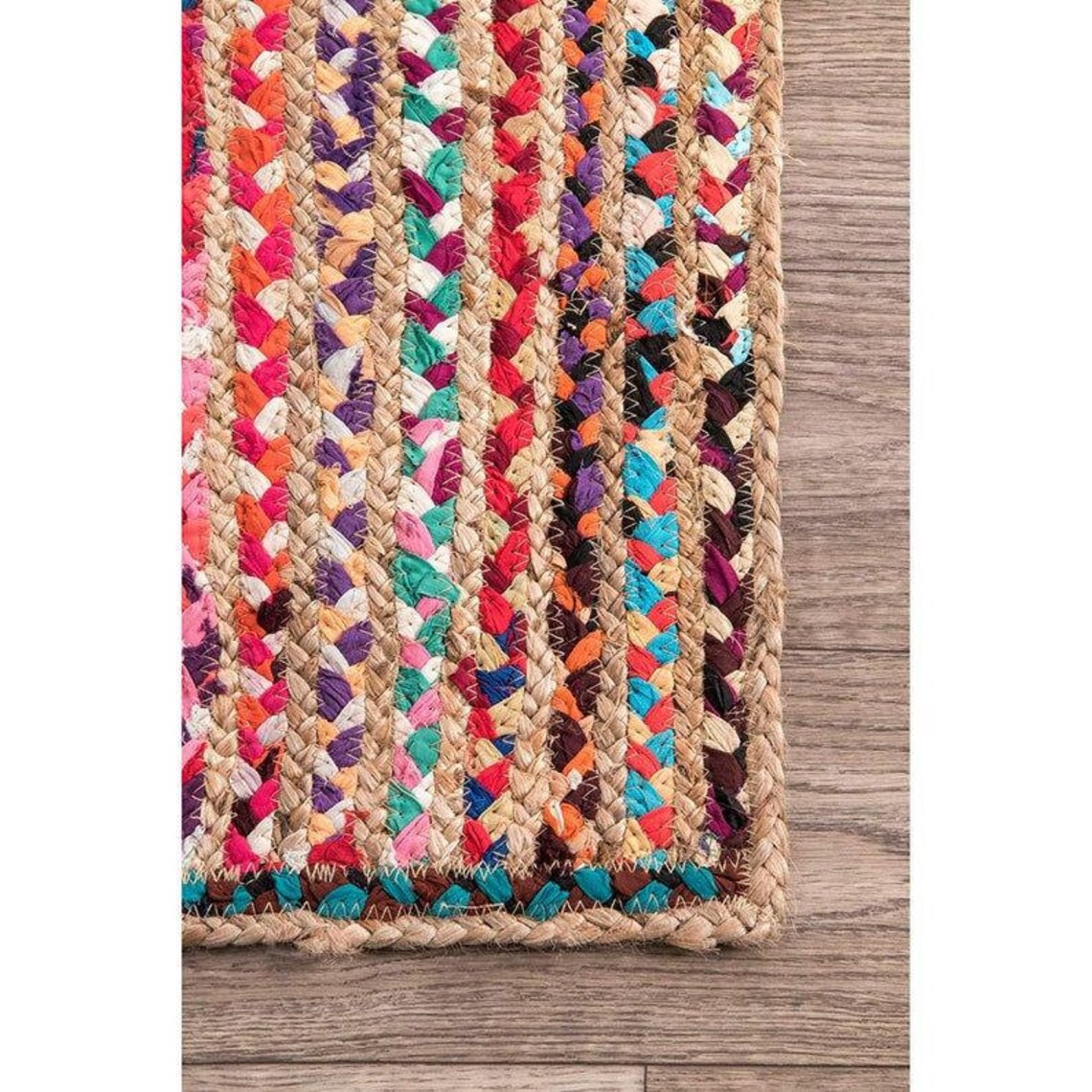 Hand Braided Jute Cotton Rug Area Square Rug Custom Size - Etsy