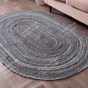 Artisan Elegance: Hand-braided Oval Cotton Rugs, Cozy Craftsmanship ...