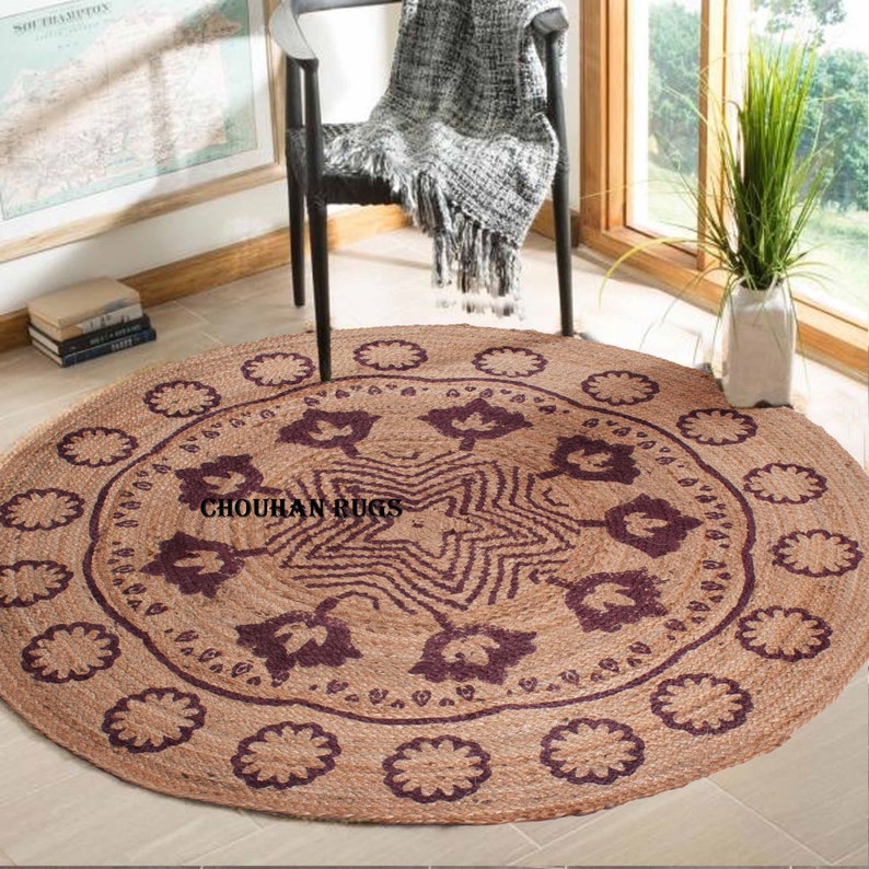 4x45x56x67x78x8ft. Bohemian Braided Rag Rug Handmade Round - Etsy