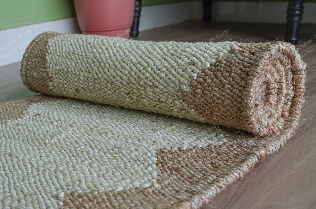 Handmade Hemp Runner White and Beige Color Boho Decor Hemp Hallway ...