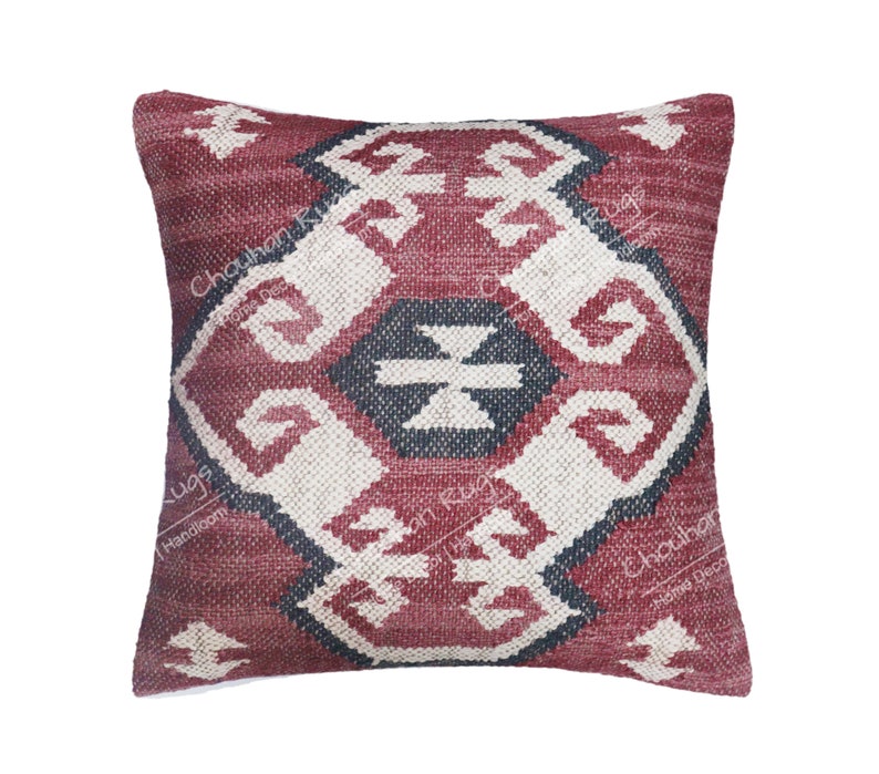 Jute Pillow Indian Handwoven 4 Set of 45x45 Cm Jute Pillow - Etsy