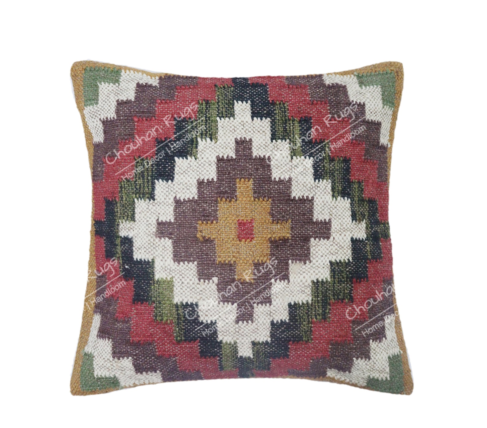 Jute Pillow Indian Handwoven 4 Set of 45x45 Cm Jute Pillow - Etsy