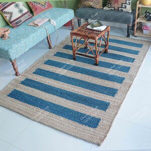 Indian Handmade Hemp Rug, Beautiful Home and Living Decor Hemp Rug ...