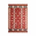 Wool and Jute Rug in Red Color, Handmade Kilim Dhurrie Rug, Traditional ...