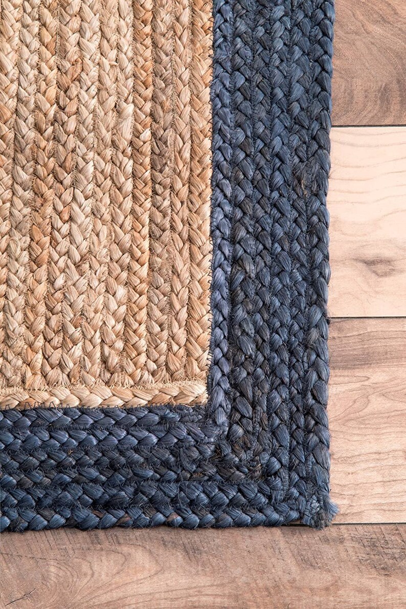 Indian Handwoven Square Jute Rug Square Yoga Mat Bohemian | Etsy