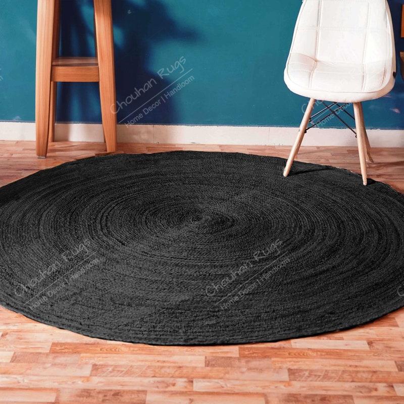 Black Jute Rug Moroccan - Etsy