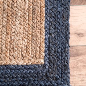 Indian Handwoven Square Jute Rug Square Yoga Mat Bohemian | Etsy