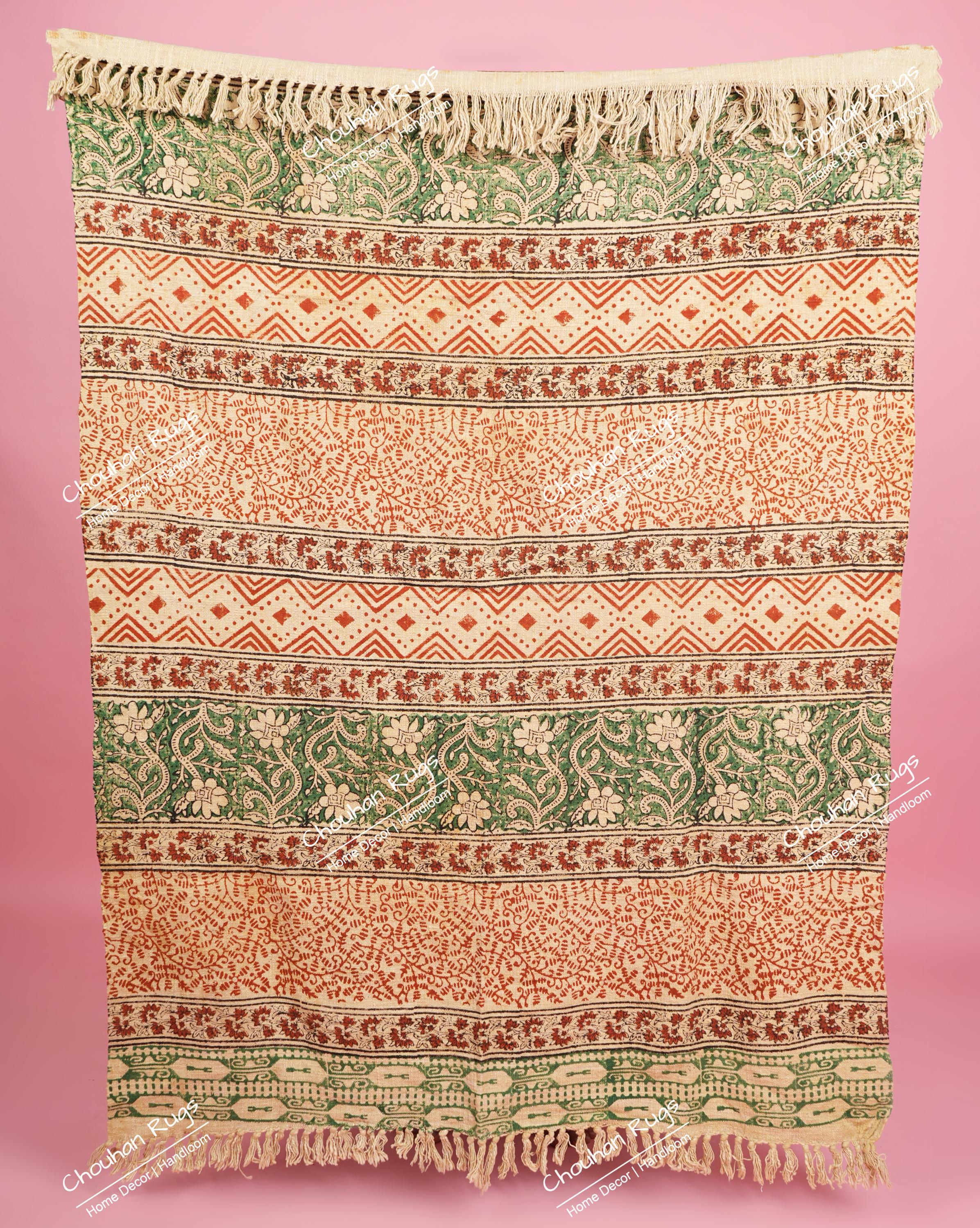 Handmade Vintage Cotton Throws Blanket for Decor Sofa, Boho Throws ...