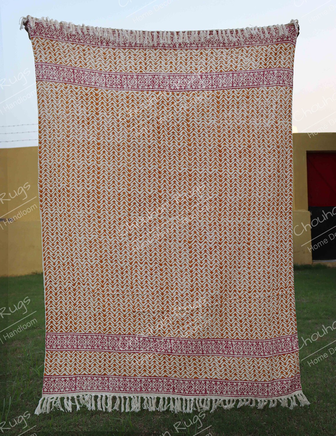 Indian Soft Cotton Throws Blankets for Sofas Hand Loom Hand Block ...