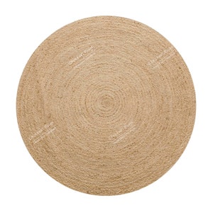 Hand Braided Natural Jute Round Rug for Living Room Decor, Custom Size ...