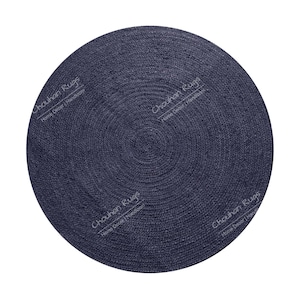 Hand Braided Round Jute Rug Area Round Rug Custom Size Round Rug ...