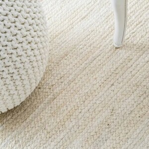 White Boho Jute Rug Natural Jute Rug Bohemian Rug Hand - Etsy