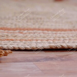 Indian Hand Woven Round With Fringes Jute Rug Round Yoga Mat - Etsy