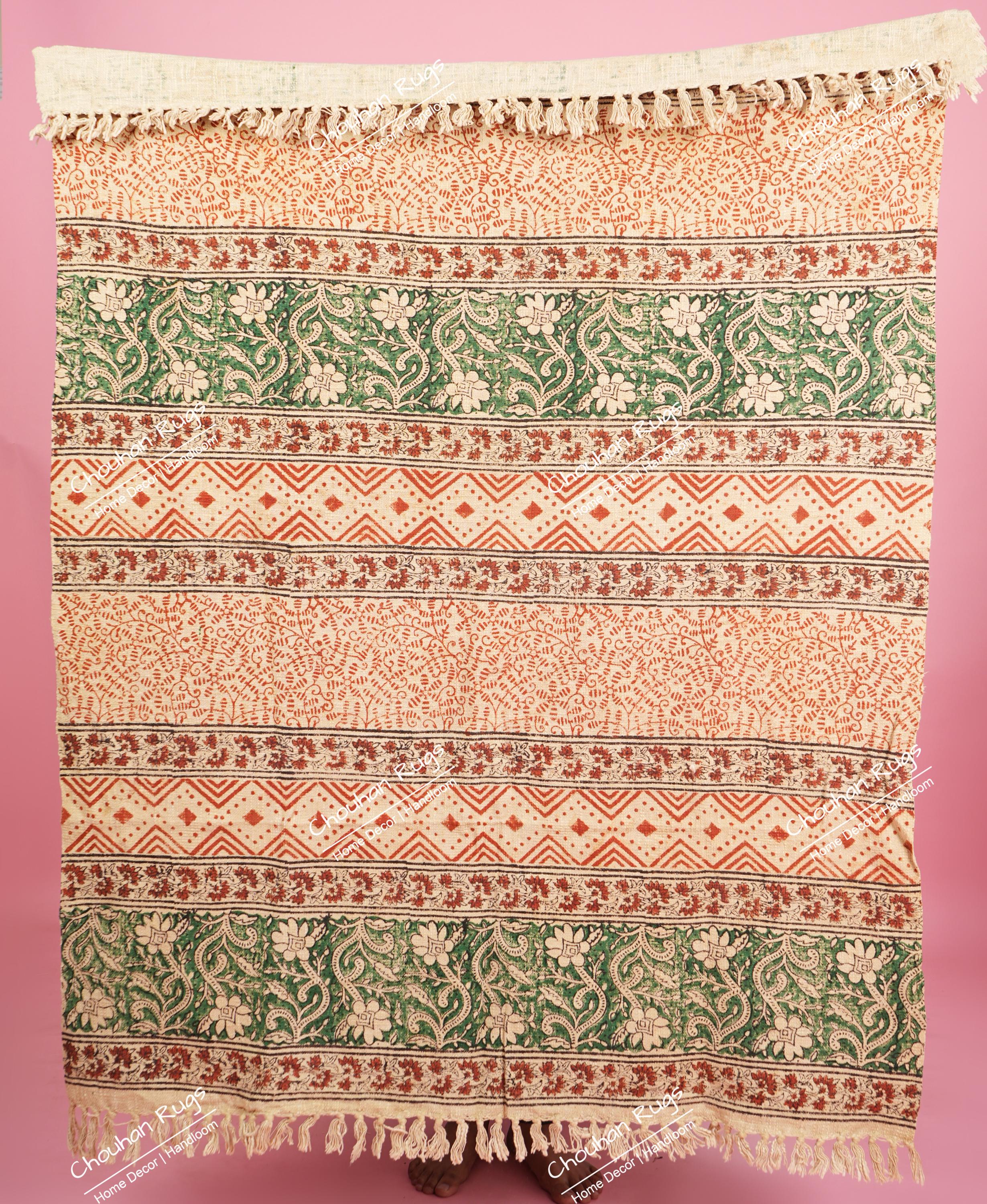 Handmade Vintage Cotton Throws Blanket for Decor Sofa, Boho Throws ...