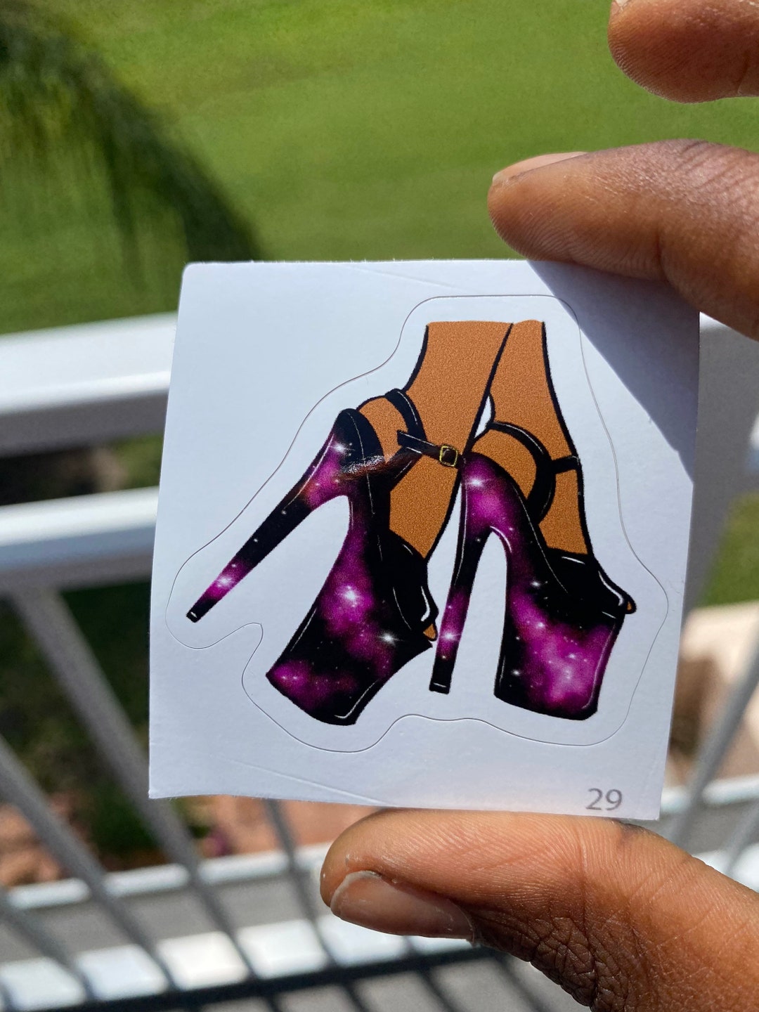 Trippy Space Theme Pole Heels Sticker (brown Skin Tone), Stripper ...