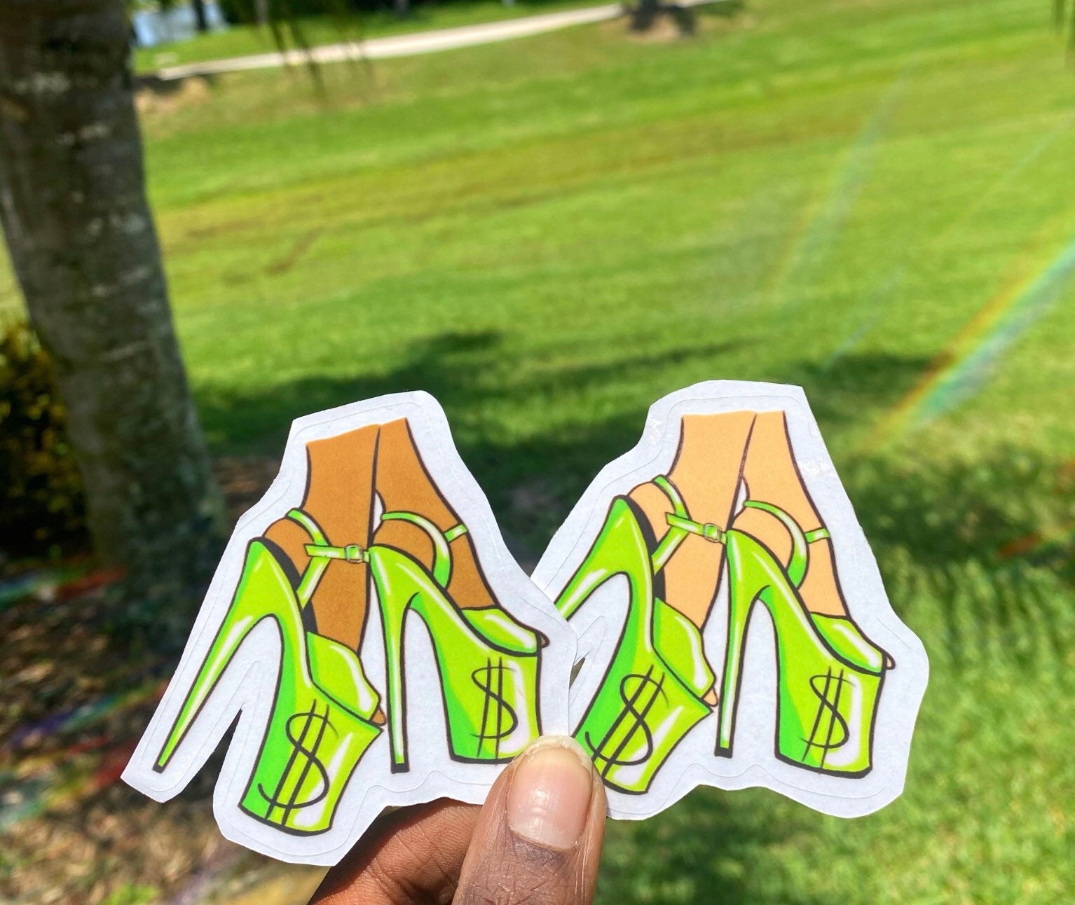 Pole Dance Shoes Sticker brown Skin Tone, Stripper Heels Sticker ...