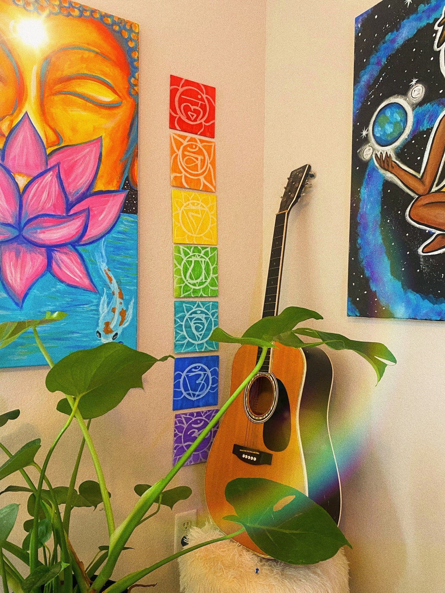7 Piece Chakra Wall Art Chakra Decoration Rainbow Spiritual - Etsy