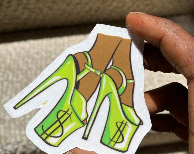 Trippy Rainbow Pole Dance Shoes Sticker, Pleasers Art, P Valley, Exotic ...