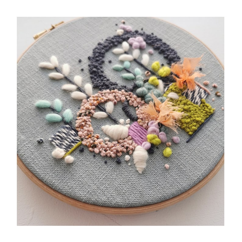 Embroidery Kit: Seedlings Abstract Design, Modern 8" Hoop Art - Etsy