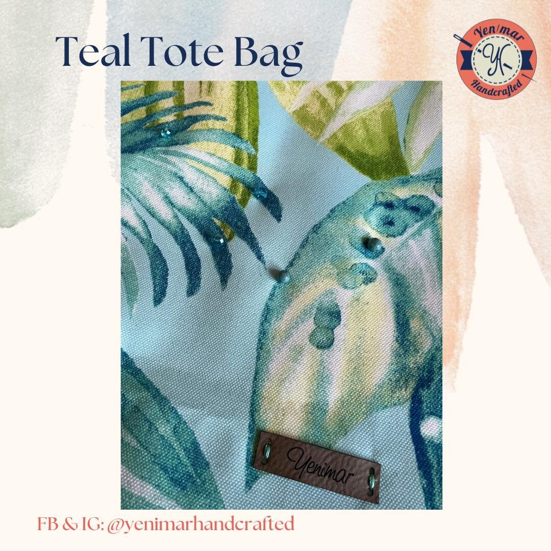 Teal Blue and Green Leaves of Palm Trees Tote Bag Handbags - Etsy