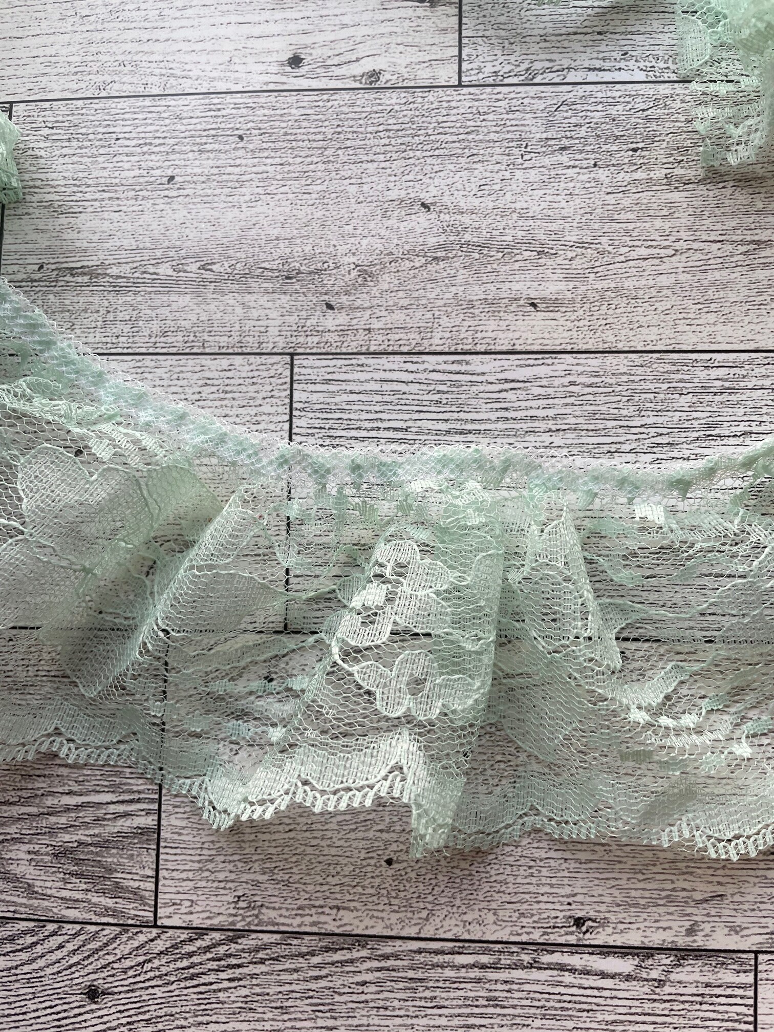 3" Wide Lace Trim Seafoam Green Color , Seafoam Color Lace Trim 3" Wide ...