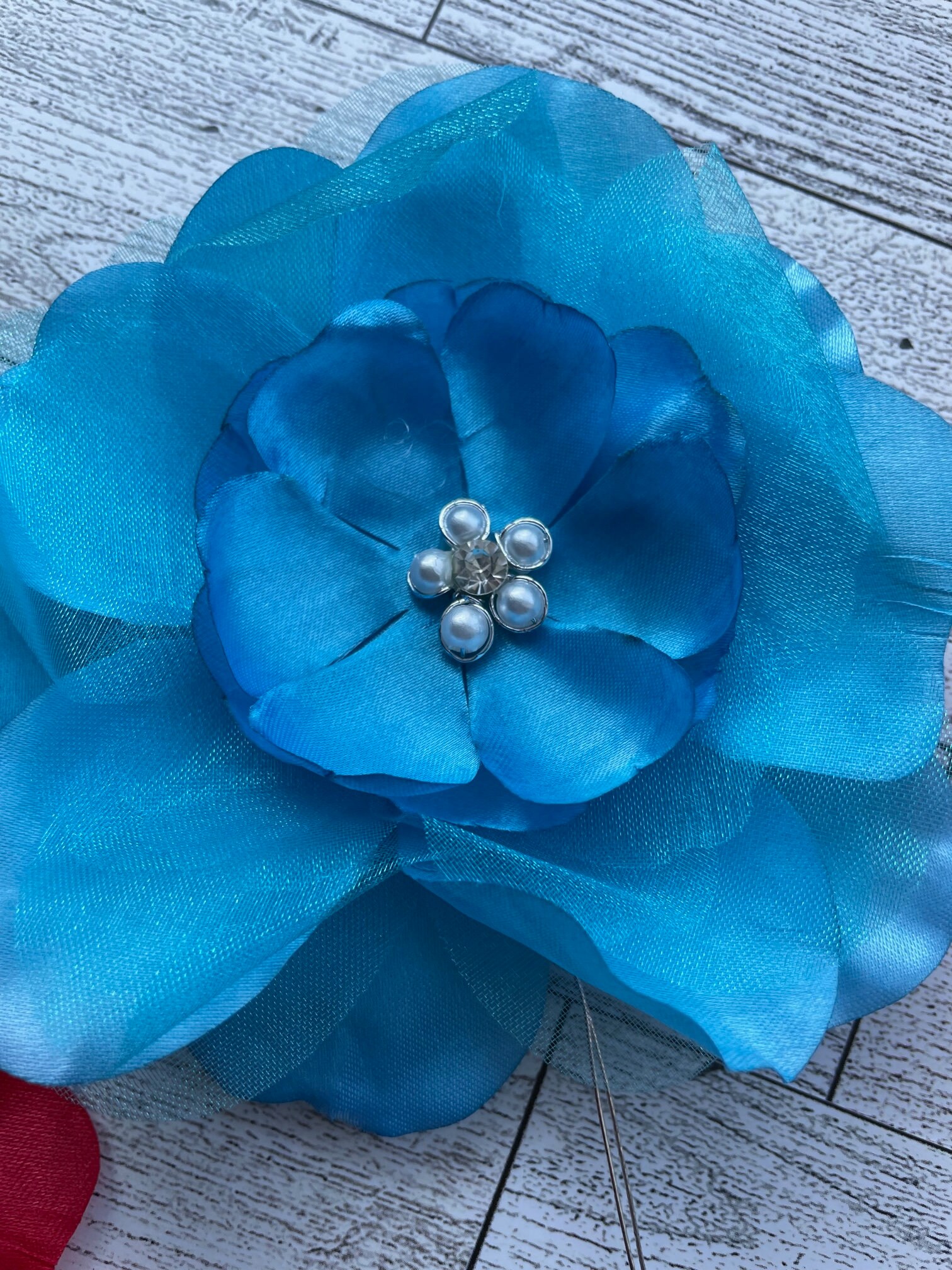 Fuchsia Silk Flower: 4" Organza Satin Craft Accessory - Etsy