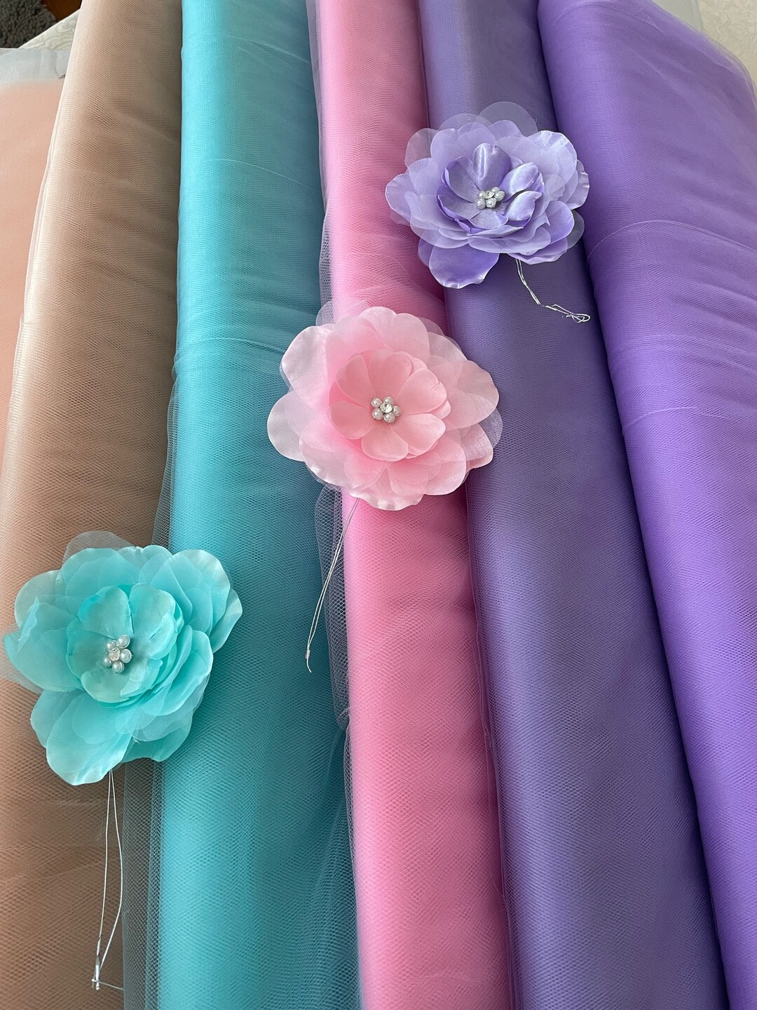 Pastel Tulle Fabric: Fine Mesh, 54" Wide - Tutu, Sashes, Crafts - Etsy