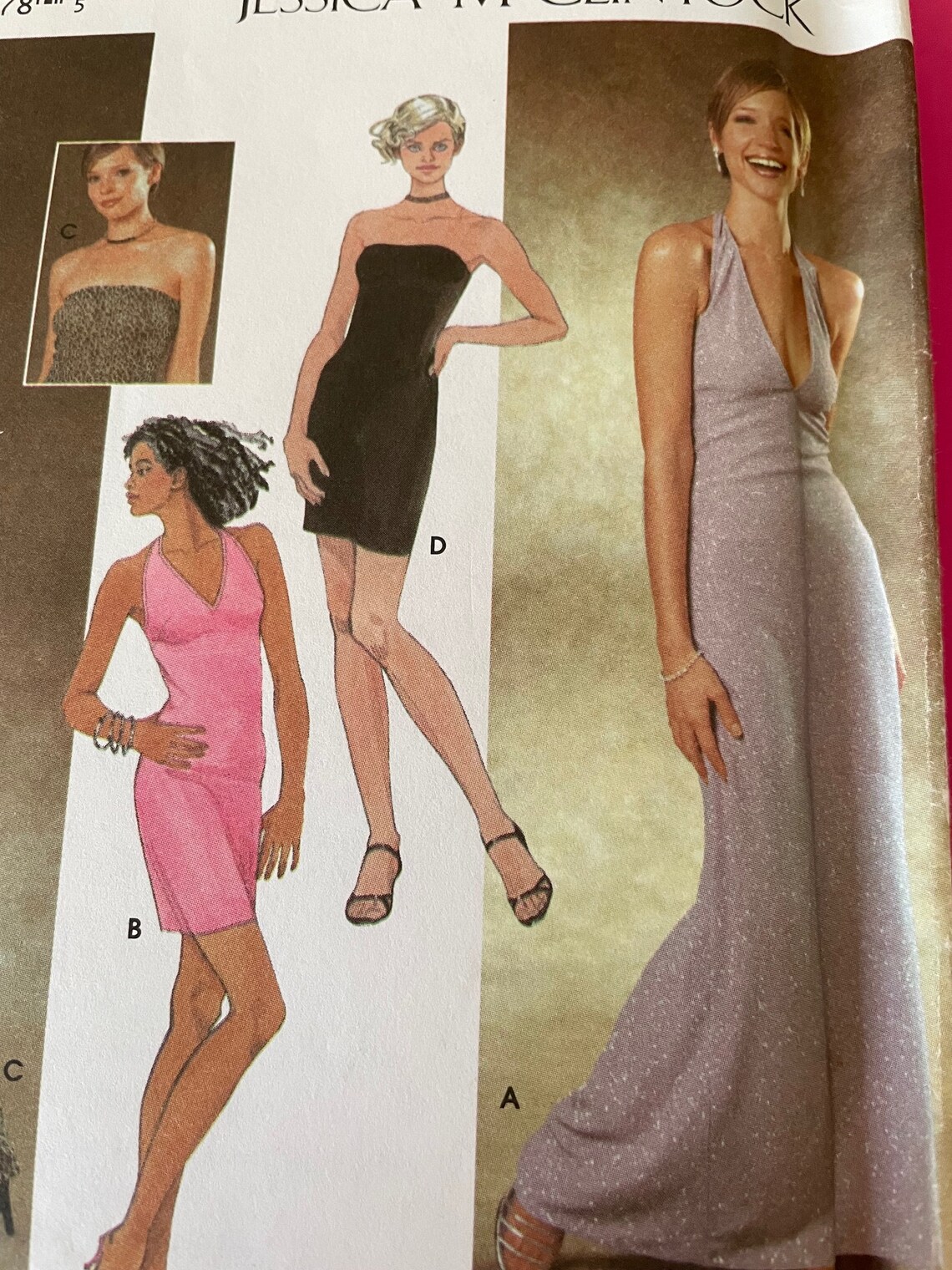 Pattern to Sew Evening Dress in Two Lengths With NECK Variations ...
