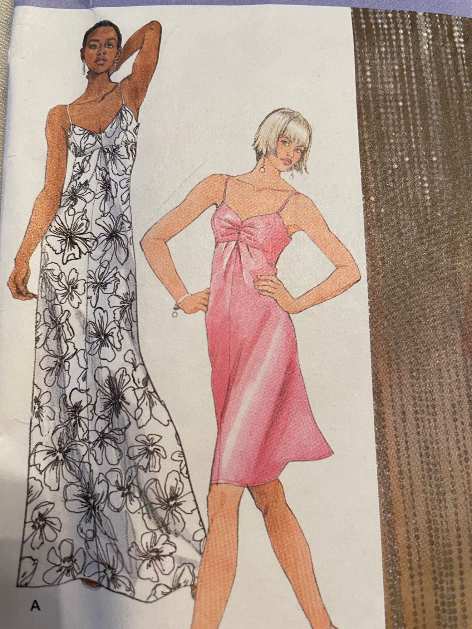 Pattern to Sew Evening Dress in Two Lengths With Back Variations ...