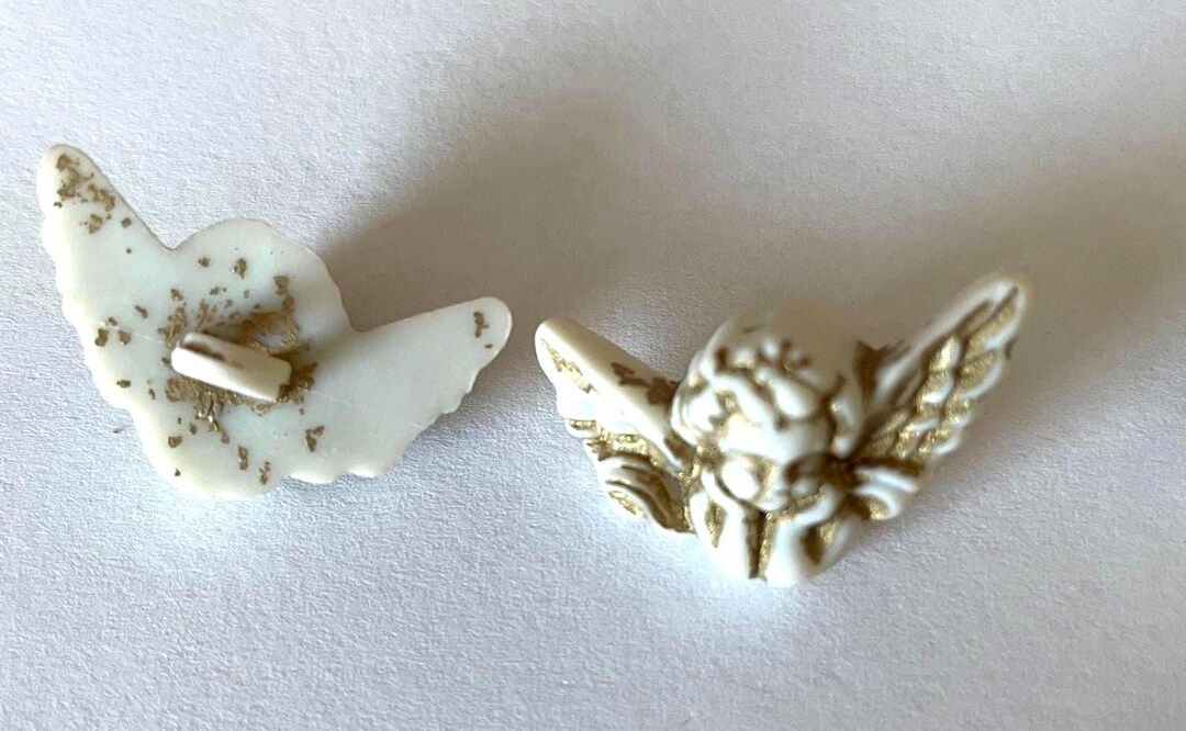 Angel Buttons: Sewing, Hair Accessories, Baptism, Communion, Wedding (2 ...