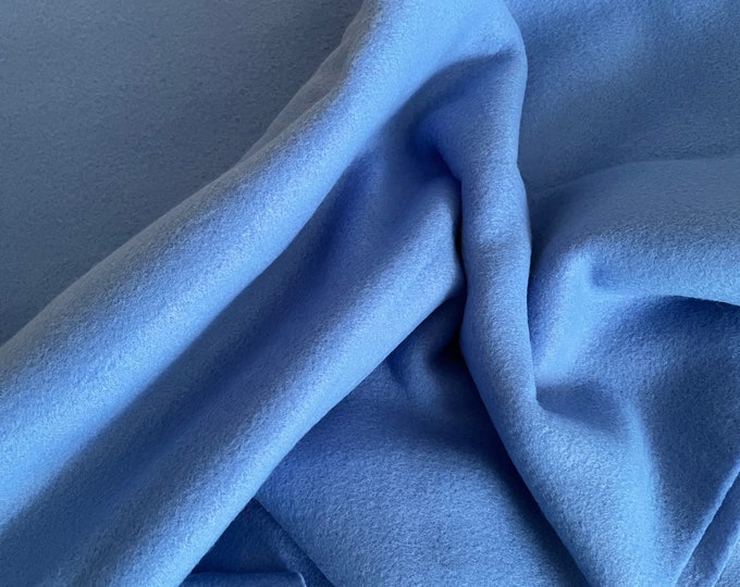 Blue Color Fleece by Yard 61" Wide, Fleece Fabric Blue Polar for Scarfs ...