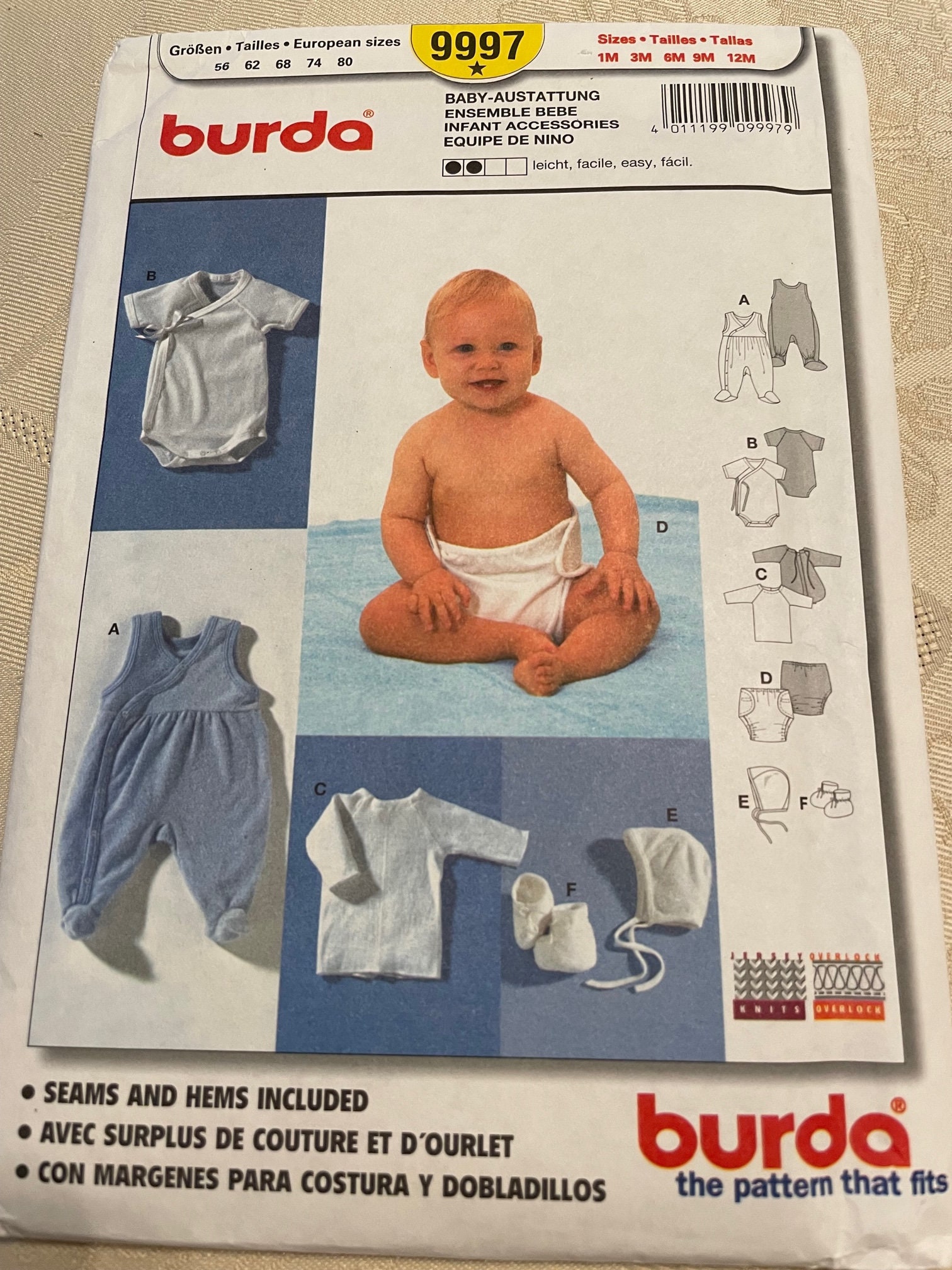 Vintage BURDA Sewing Pattern Burda Pattern INFANT Clothes and Bootie ...