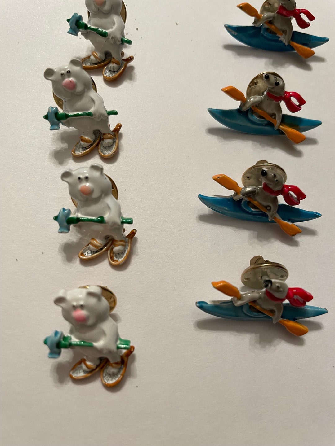 Bundle 21 Vintage Metal Pins Detailed Painted, Animal Vintage Pins ...