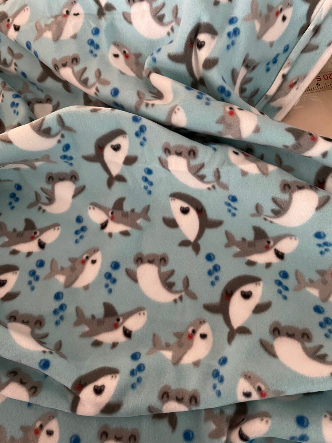 Fleece by Yard Baby Sharks Light Blue Background 60" Wide, Polar Fleece ...