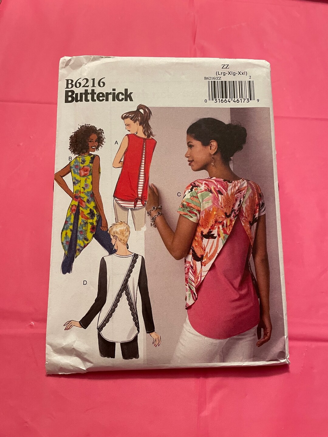 Butterick B6216 PATTERN Summer Tops Size L XL Printed 2015 Complete ...