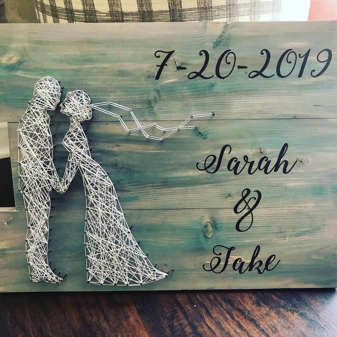 Custom Wooden Wedding Nail, String Art - Etsy