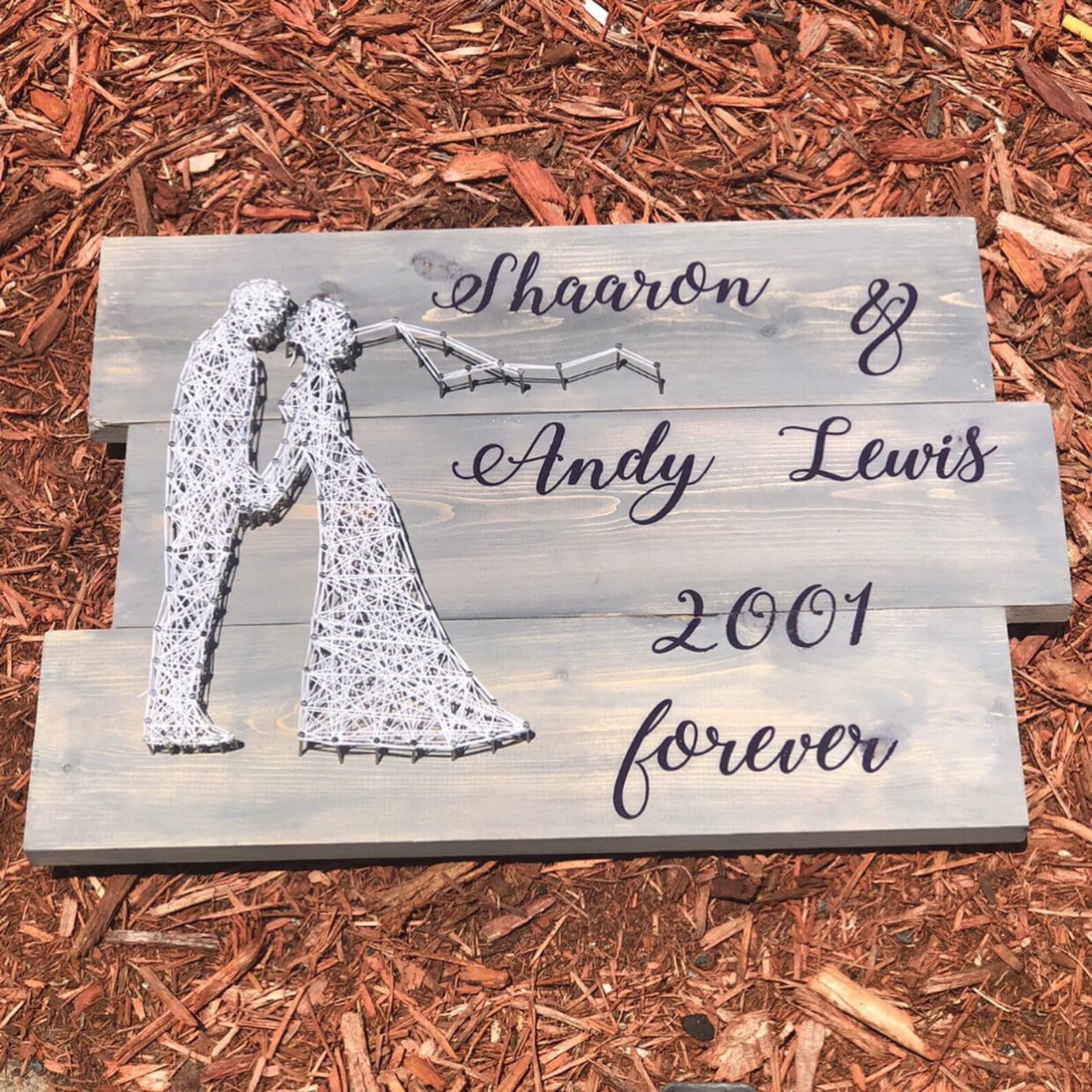 Custom Wooden Wedding Nail, String Art - Etsy