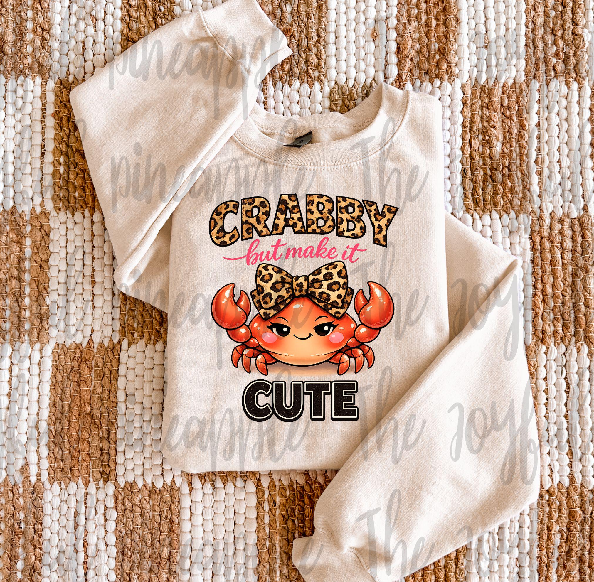 Crabby Leopard Bow Crab PNG, Funny Summer Beach Graphic (digital ...
