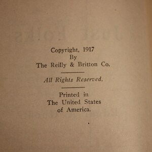 1917 Just Folks by Edgar A. Guest - the Reilly & Lee Company - 1st ...