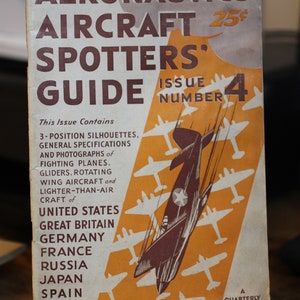 1942 Aeronautics Aircraft Spotters' Guide Issue Number 4 - Etsy