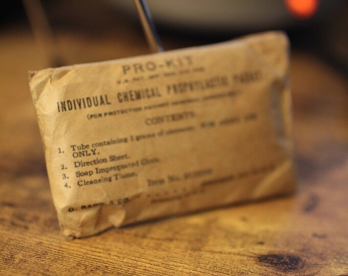 World War 2 US Army Issued Pro-kit Individual Chemical Prophylactic ...