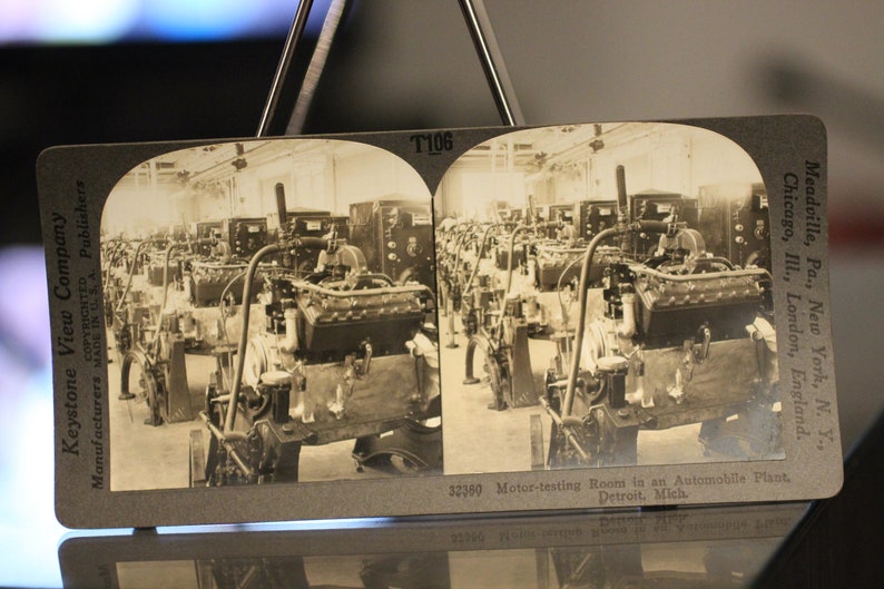 Antique Detriot Vehicle Assembly Plant Line Keystone View - Etsy