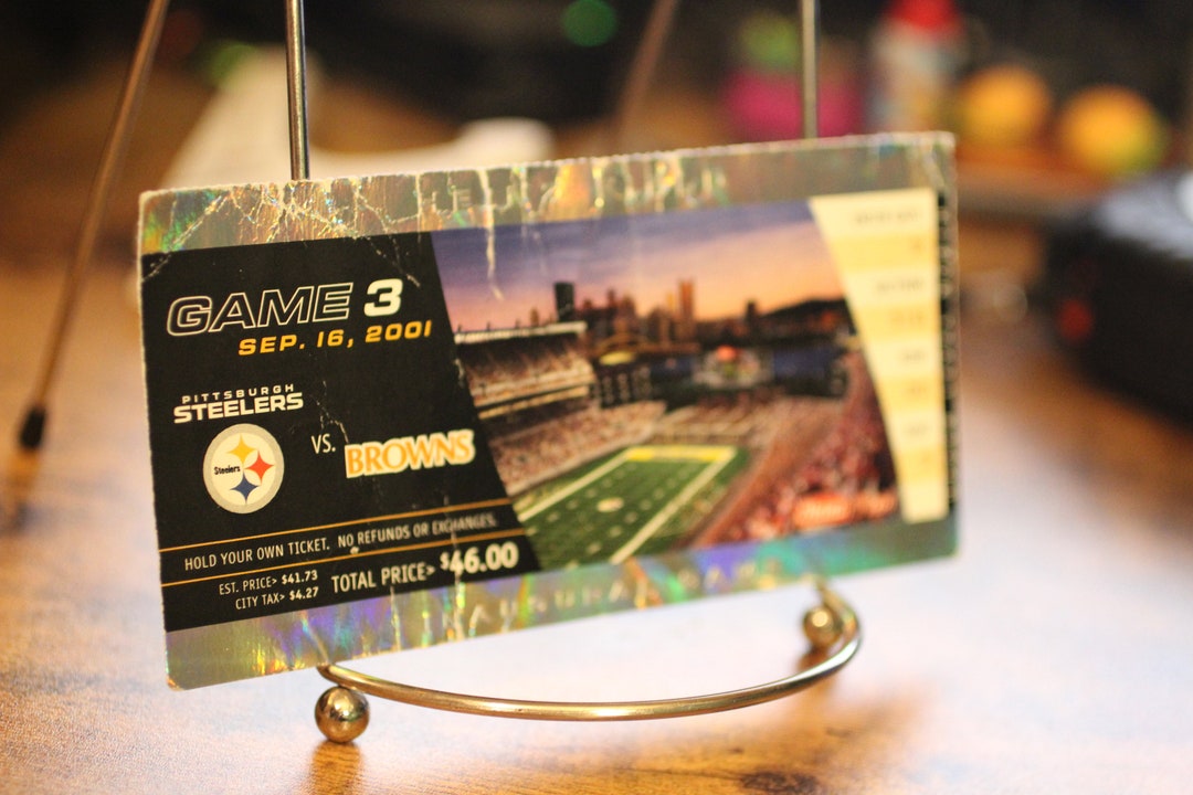 2001 Steelers Vs Browns Ticket Stub - Heinz Field, Pittsburgh - Etsy