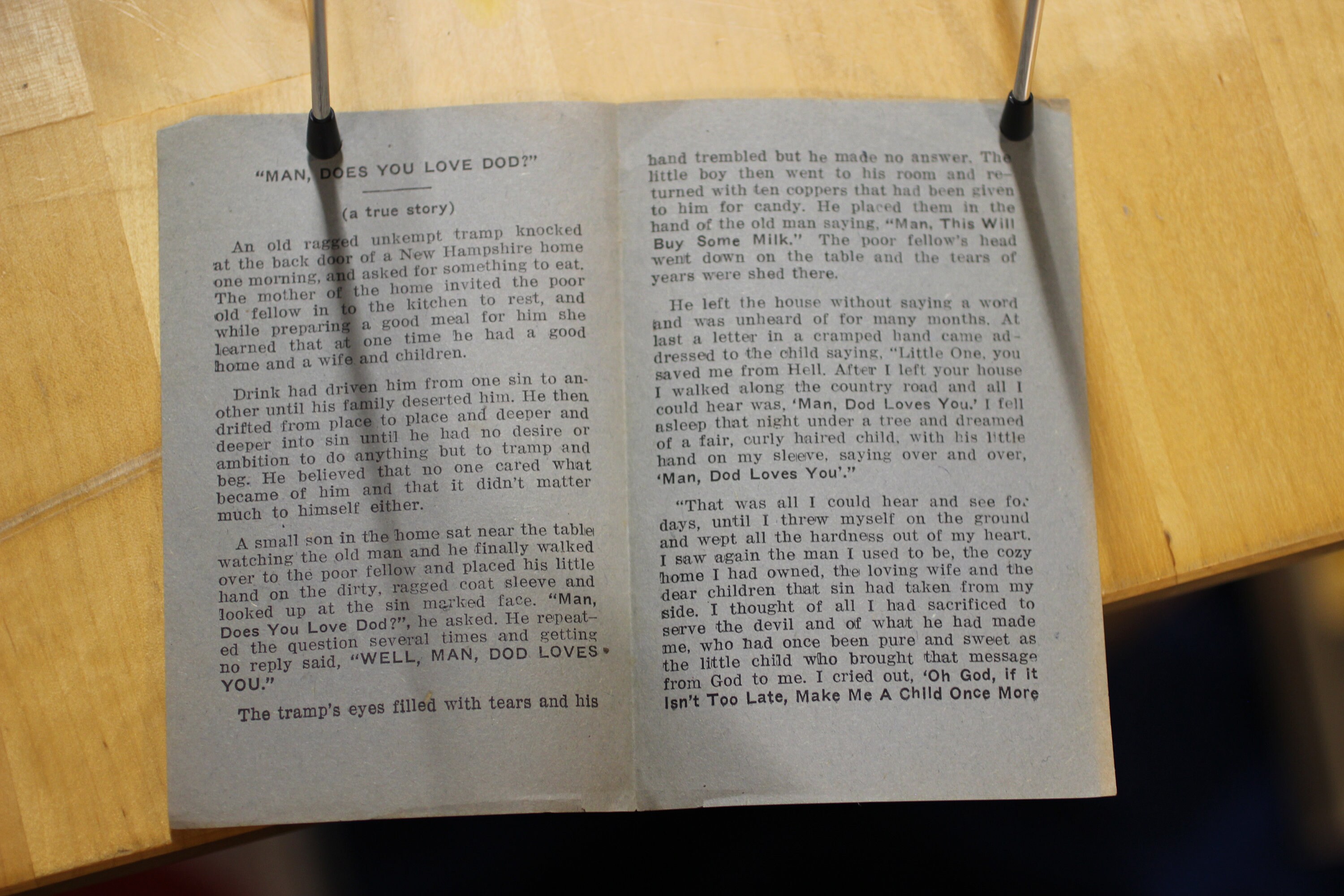 Antique Full Salvation Tract Society Story Pamphlet man - Etsy