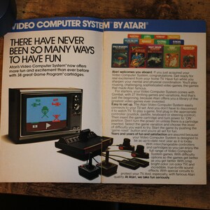 1980 Atari Video Computer System Catalog - Atari 2600 - Etsy