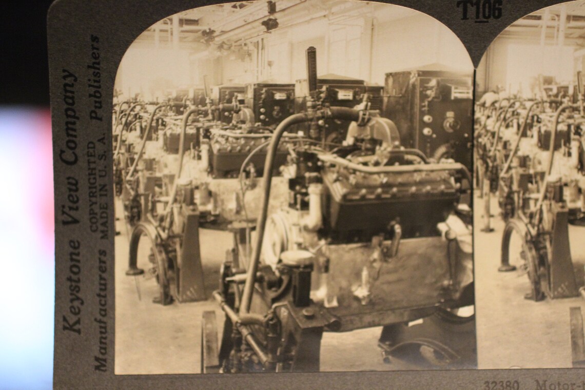 Antique Detriot Vehicle Assembly Plant Line Keystone View | Etsy