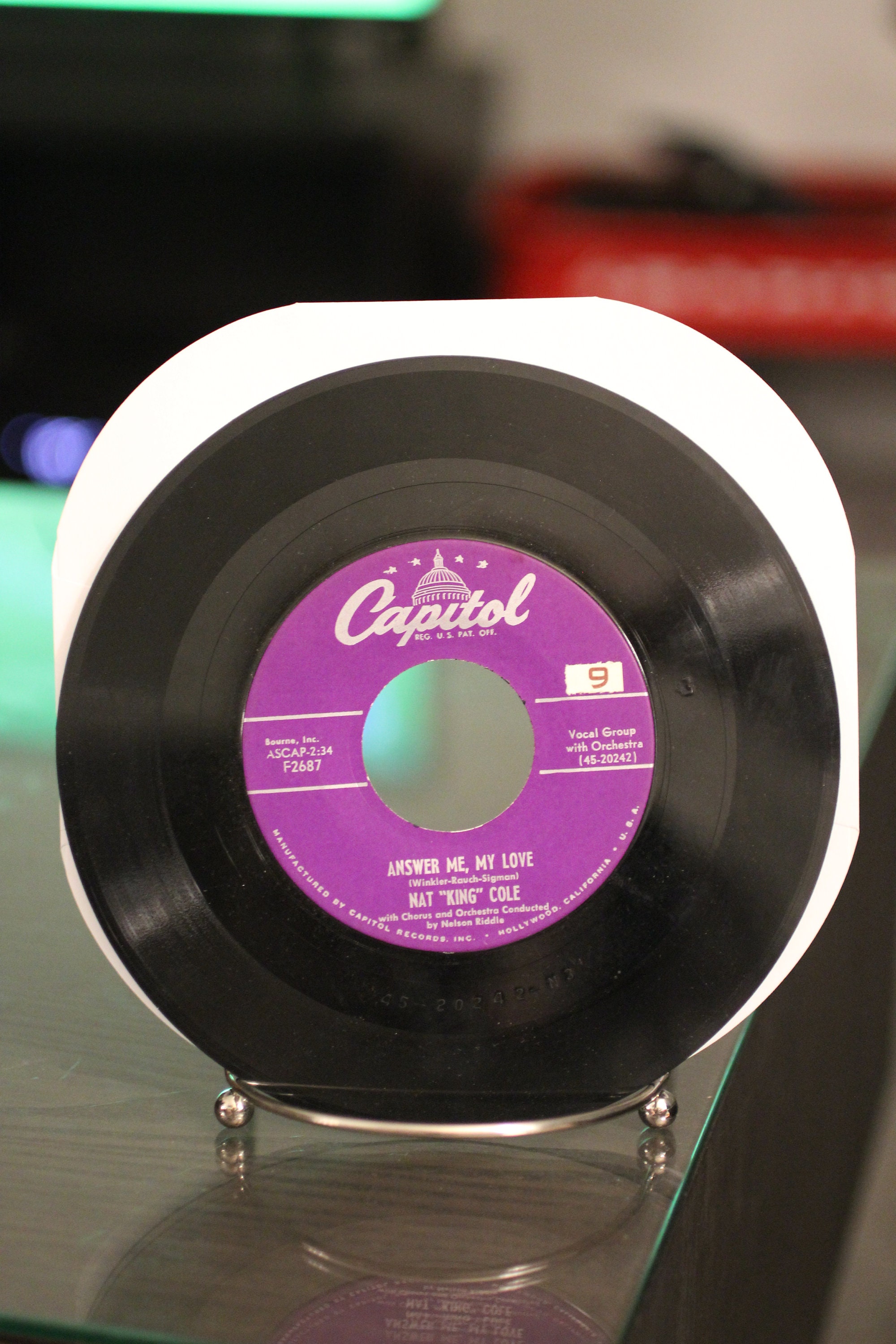 Nat King Cole 1954 Capitol 45 RPM Record Why Answer Me My - Etsy