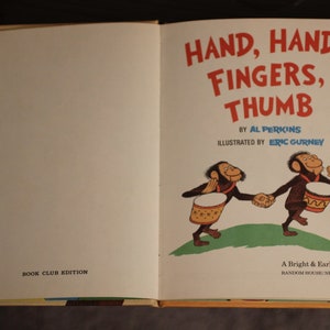 1968 Hand, Hand, Fingers, Thumb by Al Perkins - Illustrated by Eric ...